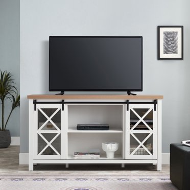 Evelyn&Zoe Holbrook Rectangular TV Stand for TV's up to 75", Black ...