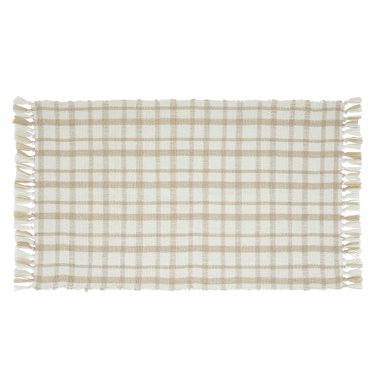 My Texas House Tan Plaid Indoor/Outdoor Layering Rug, 24" x 38 ...