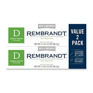 Rembrandt Intense Stain Whitening Toothpaste, Mint Flavored Dental ...