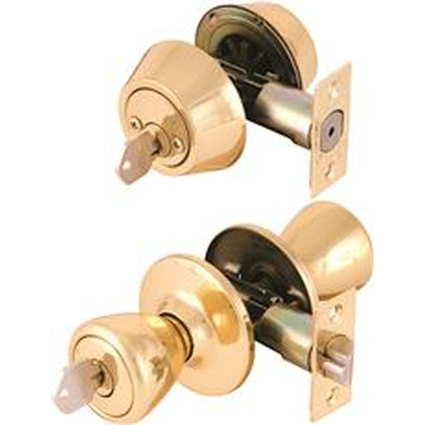 Legend Combo Entry Knob And Double Cylinder Deadbolt Lockset, Polished ...