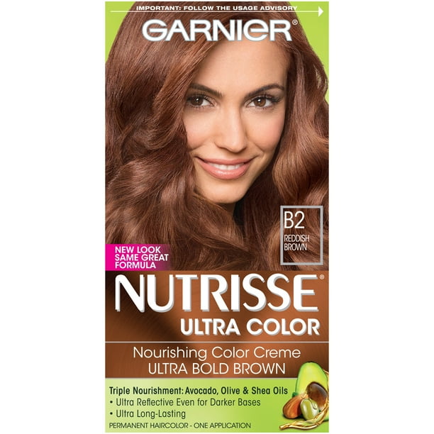 Garnier Nutrisse Ultra Color Nourishing Hair Color Creme, B2 Reddish ...
