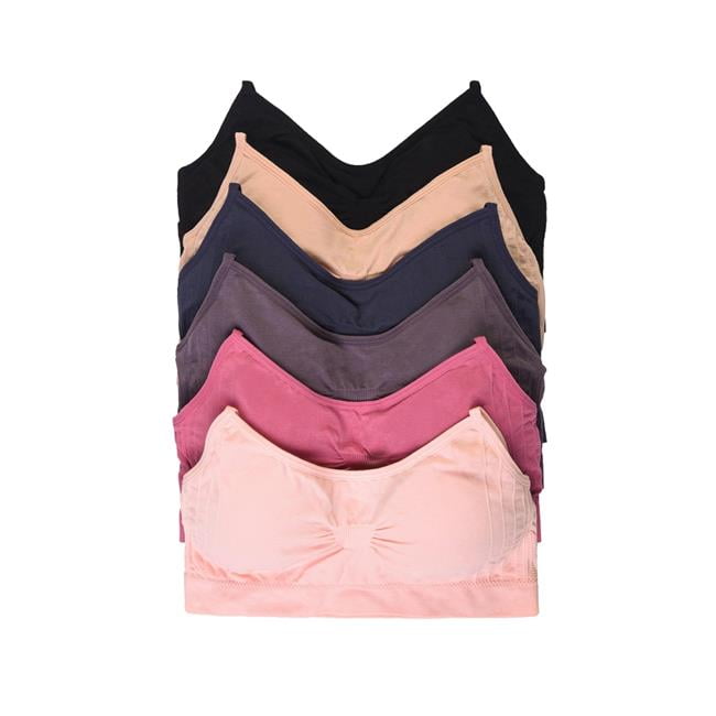 Sofra IN-BR0141S4-OS Ladies Sports Intimate Sets Seamless Bra - Multi ...