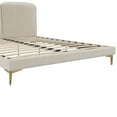 CosmoLiving by Cosmopolitan Coco Upholstered Bed Frame, Queen, Ivory ...