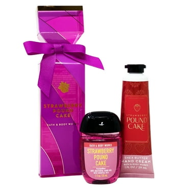Bath & Body Works Strawberry Pound Cake Hand Cream 3-Pack, 1oz Each ...