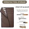 ASIASN-Chisel Roll,6 Pockets Roll Up Tool Pouch,Waxed Canvas Small Tool ...