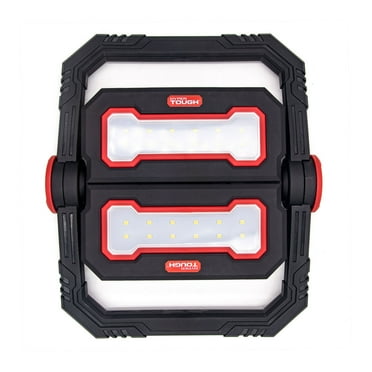 Hyper Tough 1200 Lumen LED Rechargeable Portable Work Light, Red, Black ...