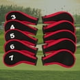 Youersen Golf Club Iron Head Covers Set, 10pcs Neoprene Zipper Iron ...