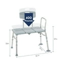 Drive Medical Plastic Tub Transfer Bench with Adjustable Backrest ...