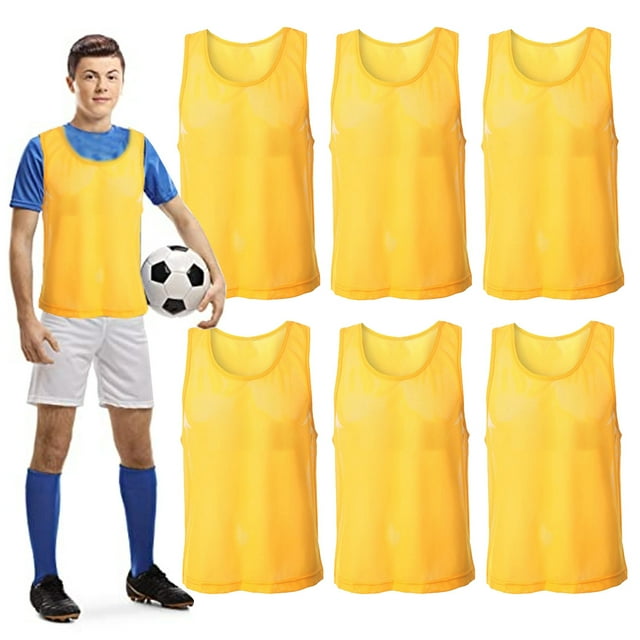 6 Pack Pinnies Soccer pinnies for Sports Soccer Mesh Basketball Jerseys ...