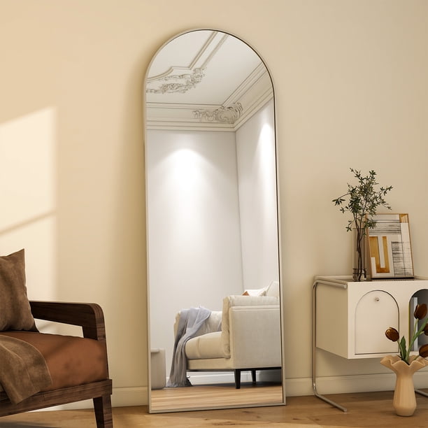 BEAUTYPEAK 64"x21" Full Length Mirror Arched Standing Floor Mirror Full ...