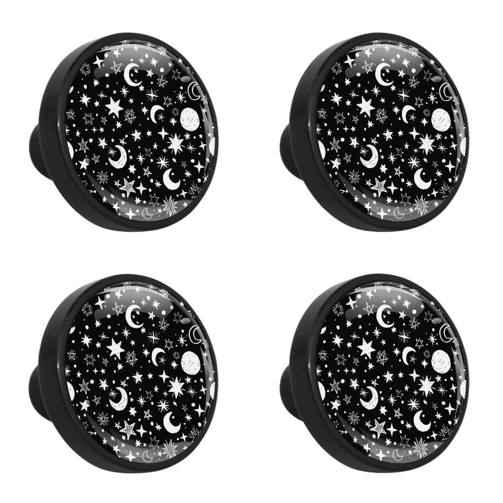 4 Pcs Moon Stars Design Knobs for Kitchen Cabinet Cupboard Dresser ...