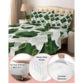 4 Piece Full Sheet Set Dark Green Geometric Moroccan Sheets Set for ...