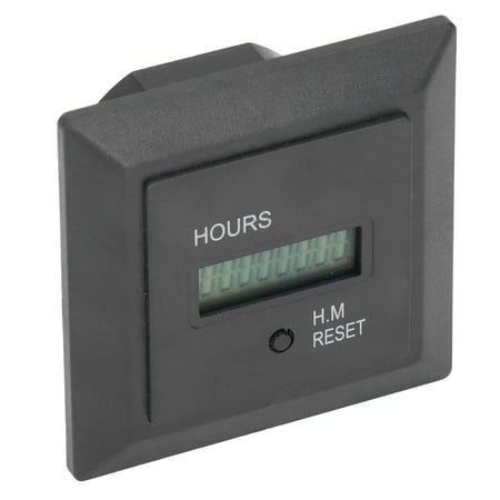 Mgaxyff Hour Meter Digital Display Timer Hourmeter Gauge 0‑999999H 59M For Industry 100‑240V AC ...