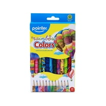 Pointer Rainbow Colors Colored Pencils (12 Count) - Walmart.com