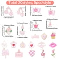 100Pcs 20 Styles Valentine's Day Theme Alloy Enamel Pendants Mixed ...