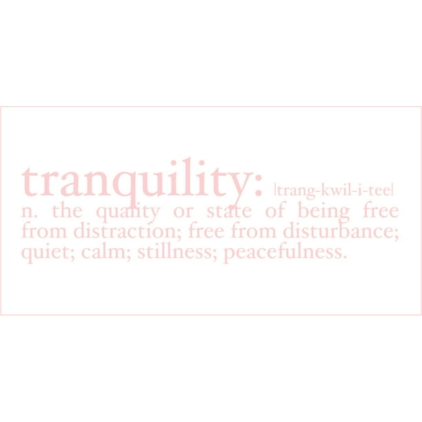 Tranquility Definition Vinyl Decal - Medium - Blush - Walmart.com