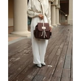 MFK Collection Paula Backpack by Mia K. - Red Wine - Walmart.com