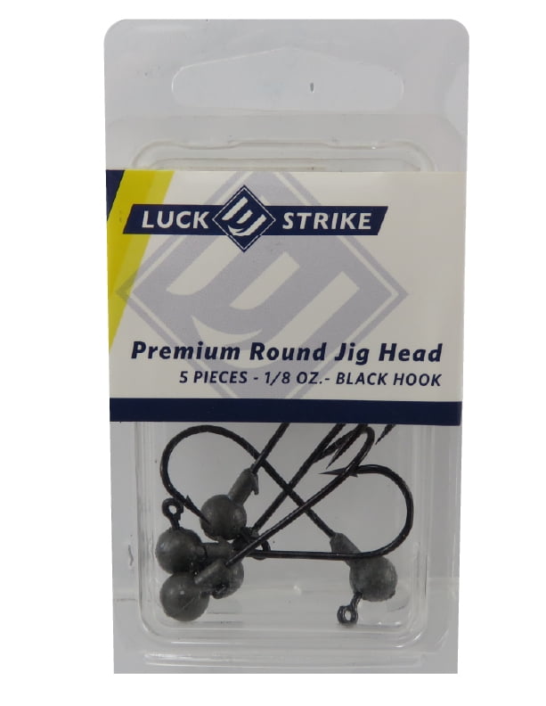 Luck-E-Strike, Round Jig Heads, 1/16, Natural, 5 Count, - Walmart.com