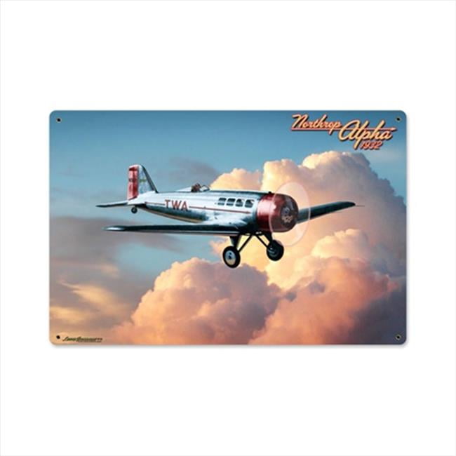 Northrop Alpha Aviation Vintage Metal Sign - Walmart.com