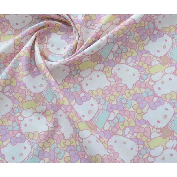 Sanrio-sábanas de cama de Hello Kitty para mujer, tela de algodón hecha ...