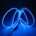 OLIVE- 2M Blue Car Led Interior Decor Atmosphere Wire Light Strip Lamp ...