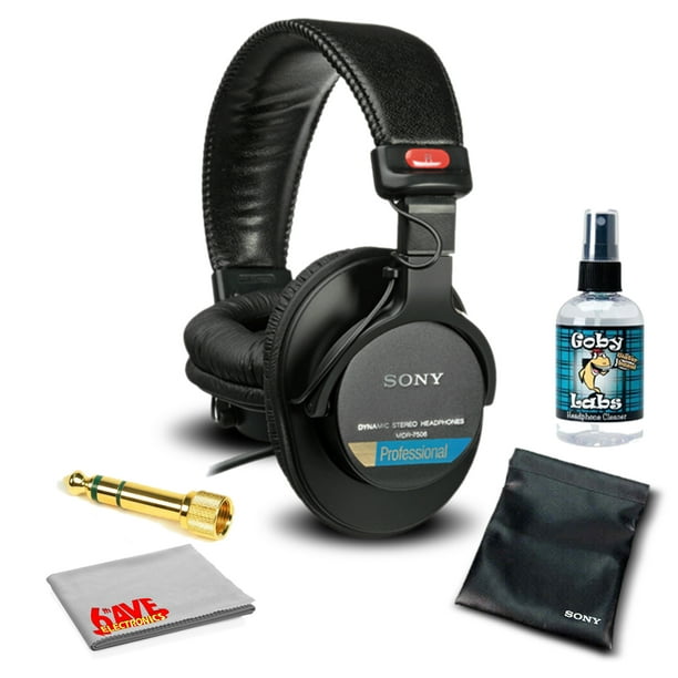 Sony MDR-7506 Headphones Professional Large Diaphragm Headphone Bundle ...