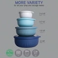 odorsTT 4pcs Salad Bowls, Mixing Bowls with LIDS, Stacked Meal Prep ...