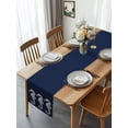 Burlap Table Runner 60 Inches Long, Ocean Life Seahorse Navy Blue Non ...