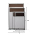 GOF Freestanding Partition (72"W x 48"H) Straight Run Partial Glass ...