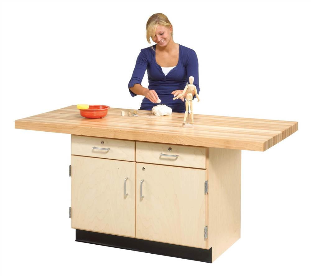 2-Station Workbench w Locking Drawers (w/o Vise) - Walmart.com