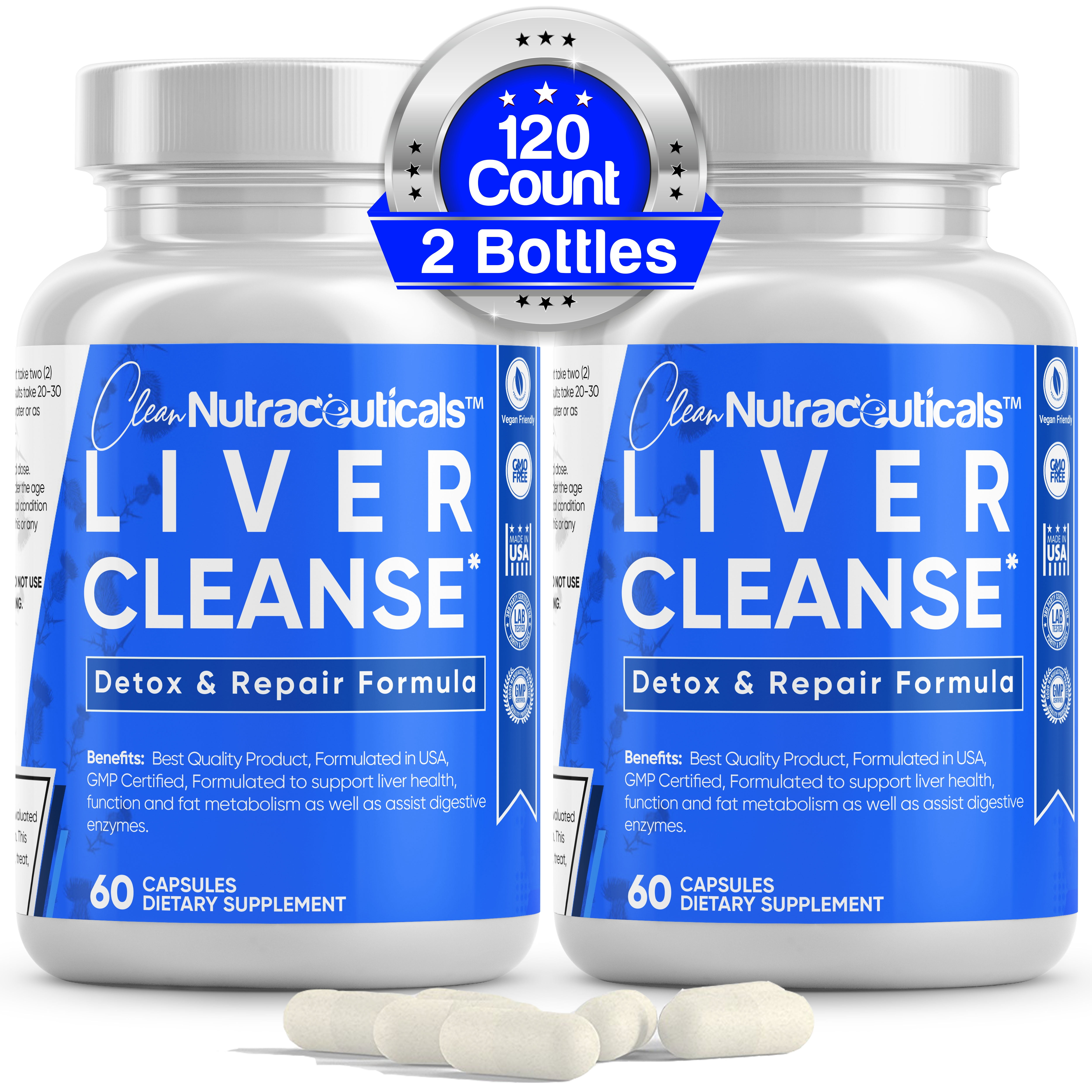 Clean Nutraceuticals Liver Cleanse Support and Detox Supplement, Max ...