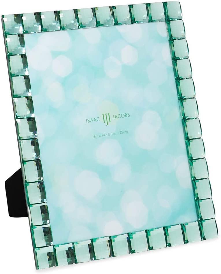 Isaac Jacobs Decorative Sparkling Light Green Jewel Picture Frame ...