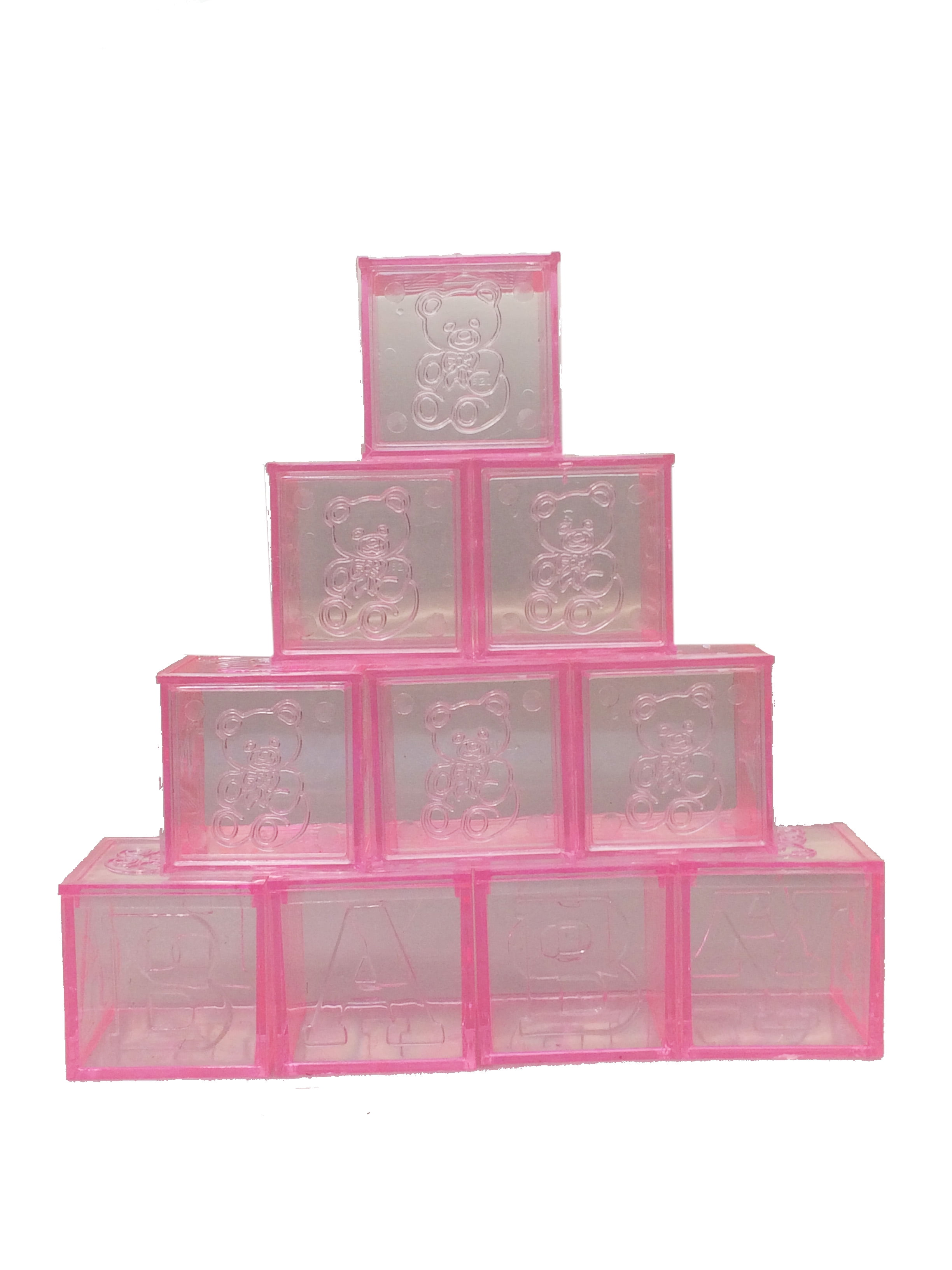 Buy 24 Adorable Plastic Alphabet Fillable Baby Blocks for Baby Showers ...