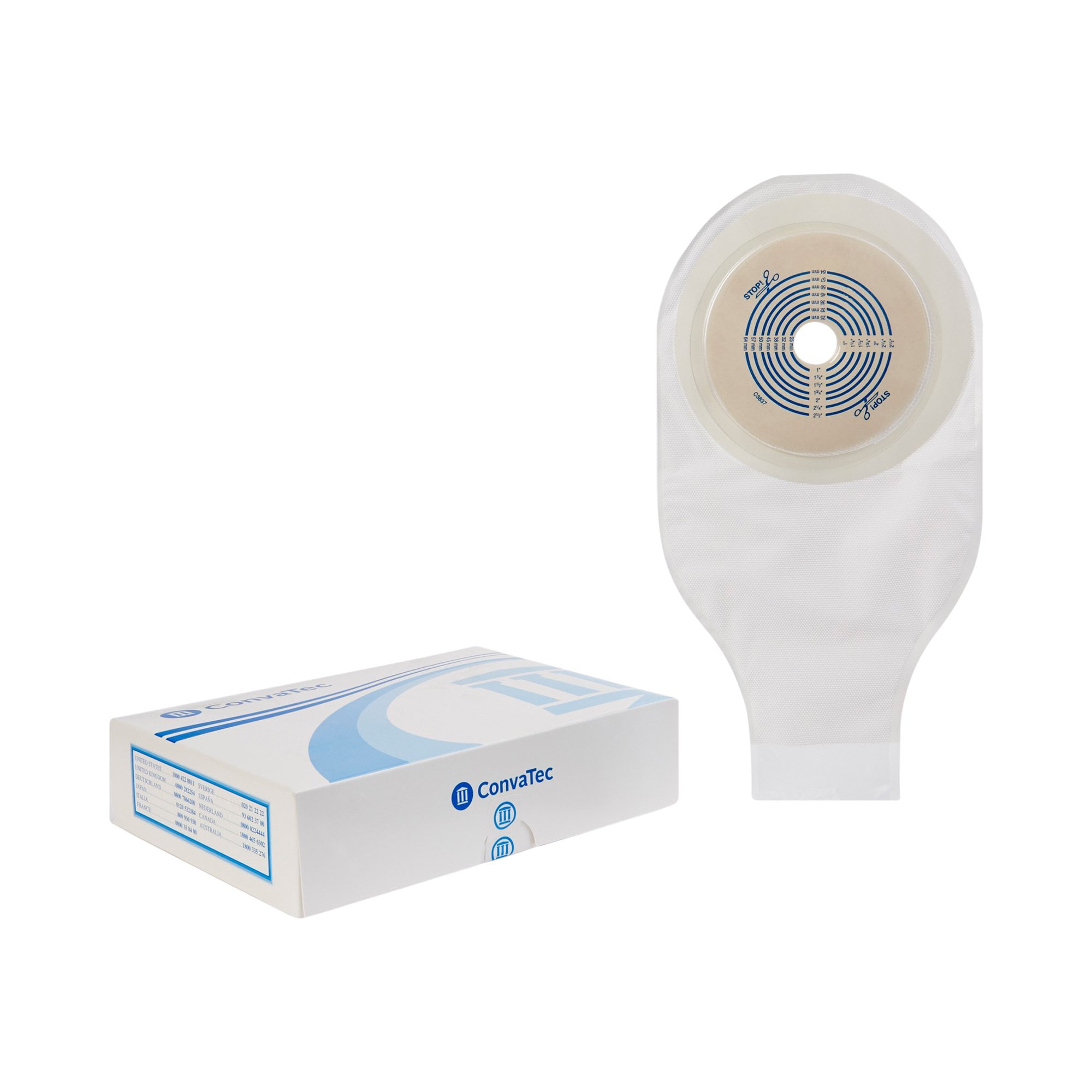 ActiveLife Colostomy Pouch Drainable 3/4 to 2-1/2 Inch Stoma 12"L 1pc ...