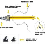HPDAVV Adjustable Tow Bar Kit, 5000lb Capacity, Yellow, for Hitch ...