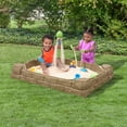 Step2 Naturally Playful Sandstone Beige Plastic Sandbox Toy with Cover ...