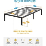 Tatago 16 inch Heavy Duty Twin Bed Frame with Storage, 3000 lbs Max ...