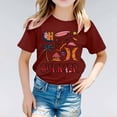 Big Girls T Shirts Crew Neck Short Sleeve Cartoon Letter Print Floral ...