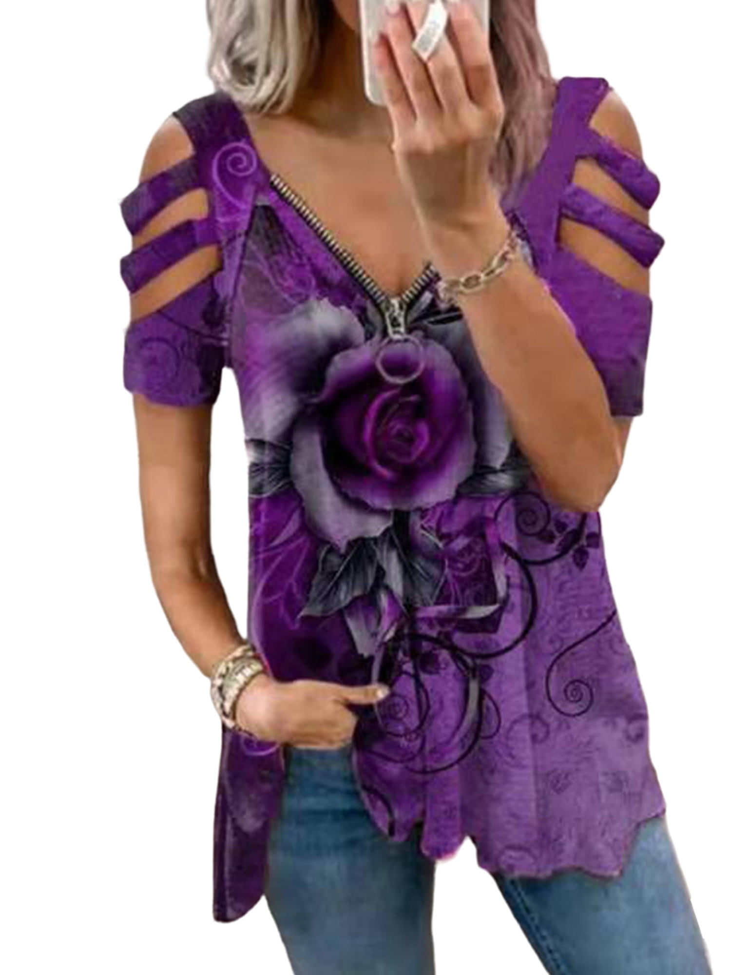 Foraging dimple Women Vintage Long Sleeve Valentine's Day Printed ...