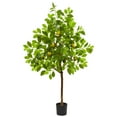 Nearly Natural 4' Lemon Artificial Tree in Plastic Pot - Walmart.com