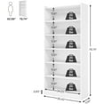 Tribesigns Modern 7-Tier White Bookshelf, 78-inch Tall Bookcase with ...