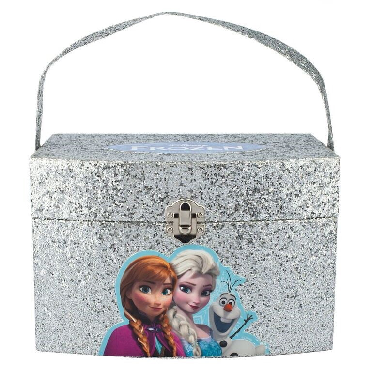 Disney Frozen Train Case 33 Piece Set - Lip Balm, Eye Shadow, Nail ...
