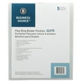 Business Source, Poly Binder Pockets, BSN32375, 5 pack, Clear - Walmart.com