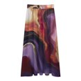 Abstract Swirl Art Print Women High Waist Midi Skirt Elegant Midi Skirt ...