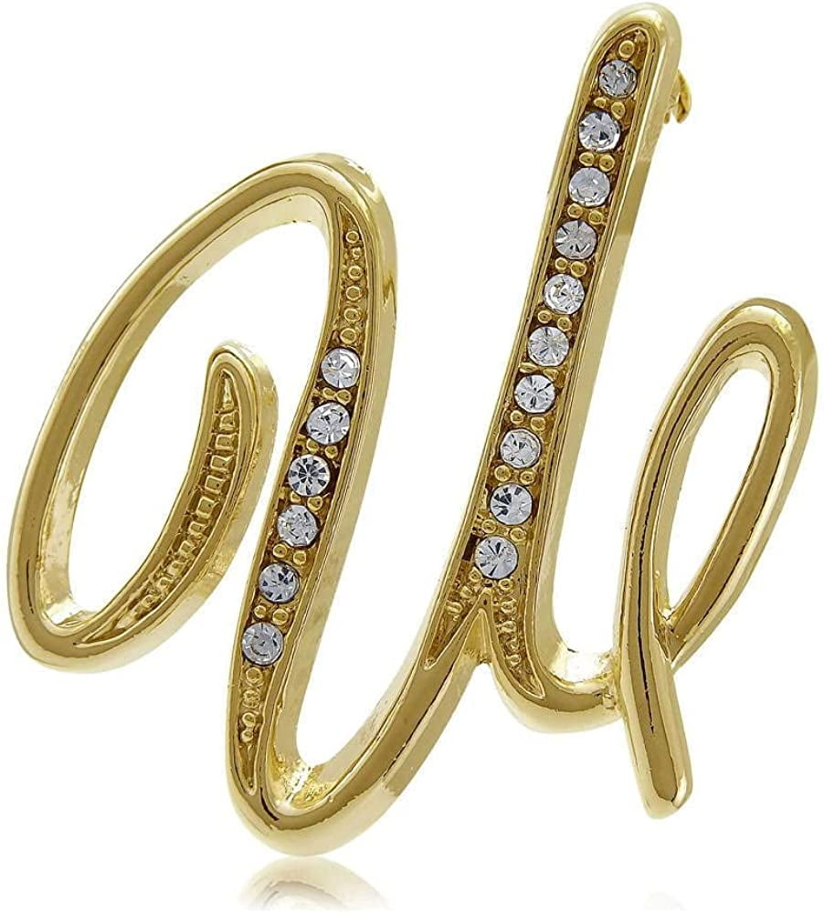 Gold-Tone Initial Letter Pin #BR098
