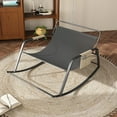 All-Season Ergonomic Rocking Chair Off White with Storage Cushions ...