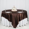 "Efavormart 60"" SILVER Satin Square Tablecloth Overlay - Topper Cover ...