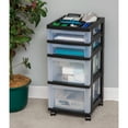 Office Depot Mobile Organizer, Medium Plastic Storage Cart with 4 ...