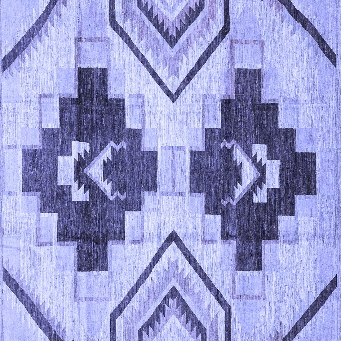 Ahgly Company Indoor Square Southwestern Blue Country Area Rugs, 5 ...