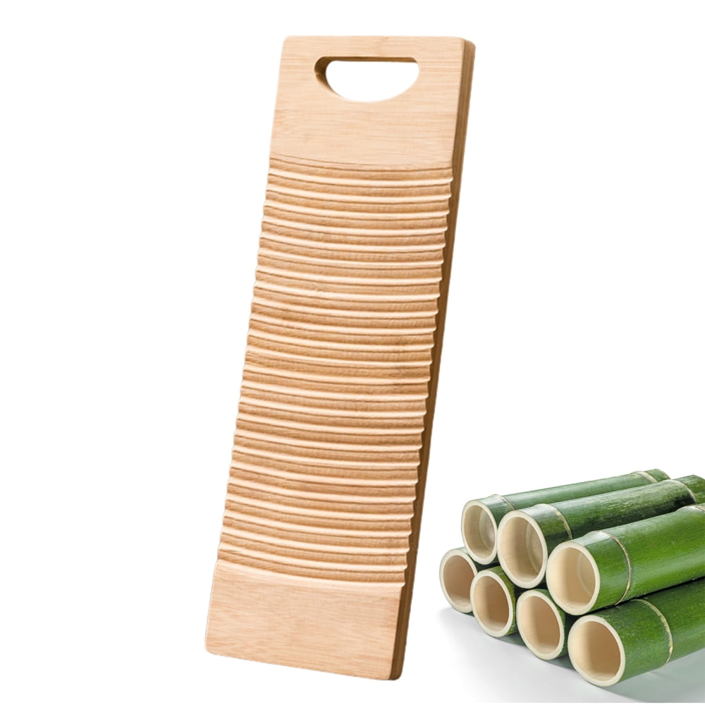Bamboo Wood Laundry Board Non-slip Home Washing Scrubbing Board for ...